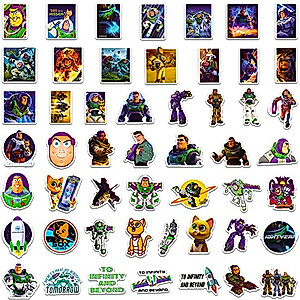 Buzz Lightyear Stickers / 50Pcs Reward Motivational Cartoon Stickers for Water Bottle, LaptopSkateboard,Refrigerator,Hydro Flasks, Decal, Waterproof Vinyl Decal for Adults, Teens (Buzz Lightyear)