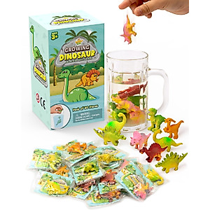 IPIDIPI TOYS Water Growing Dinosaur Toys for Kids - 30 Pack Dinosaur Party Favors for Kids, Goodie Bag Stuffers, Piñata Stuffers, School Prize Box Toys for Boys, Growing Animals in Water