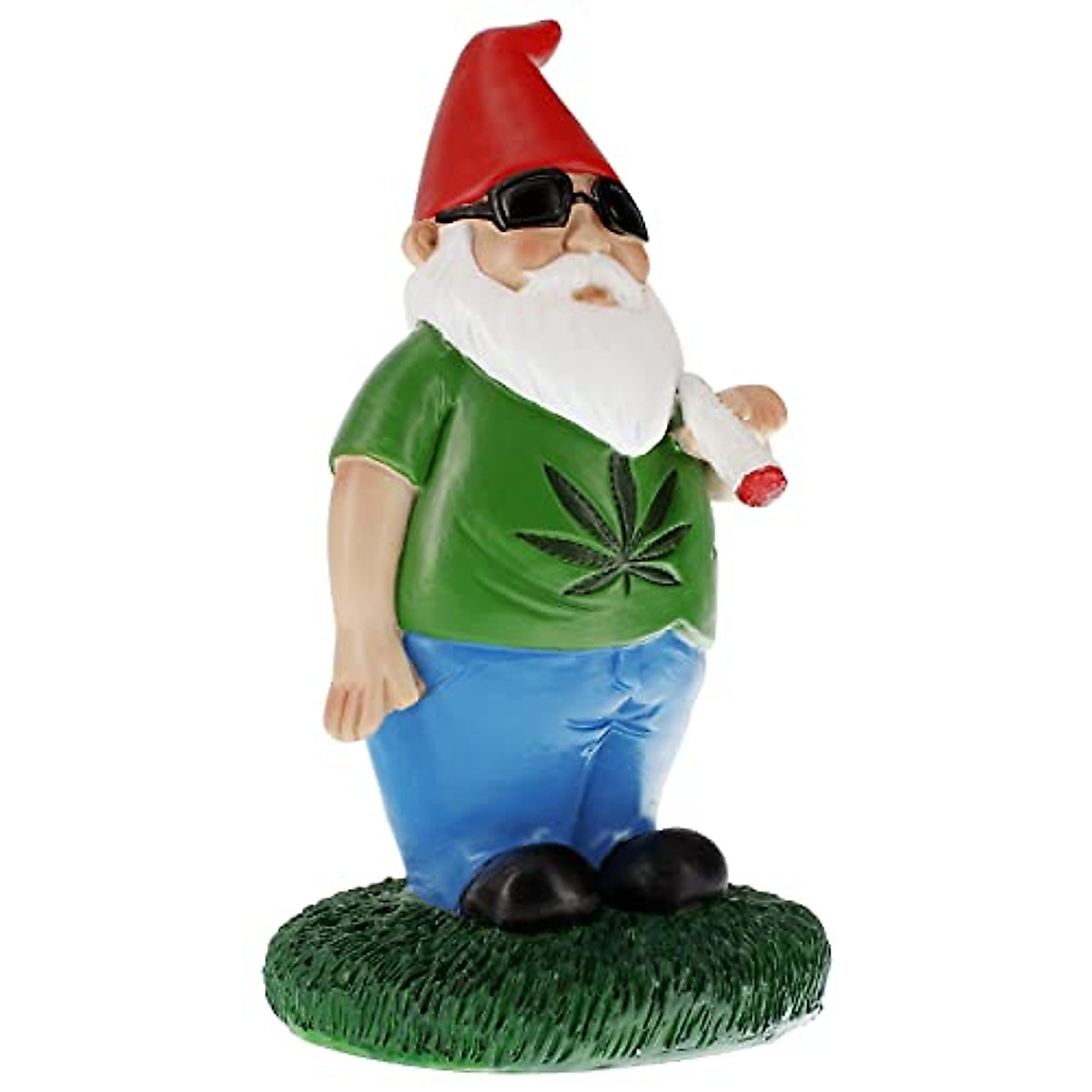Gnometastic Smoking Gnome Garden Statue, 8.5in - Indoor or Outdoor Funny Garden Gnome Statue, Polyresin