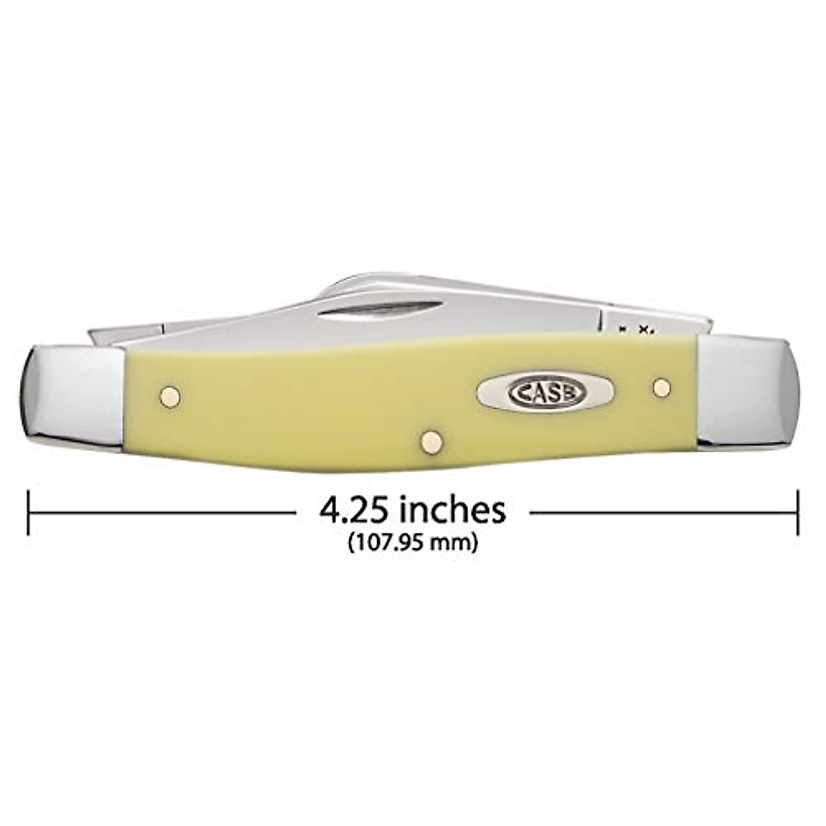 Case WR XX Pocket Knife Yellow Synthetic Large Stockman Item #203 - (3375 CS) - Length Closed: 4 1/4 Inches
