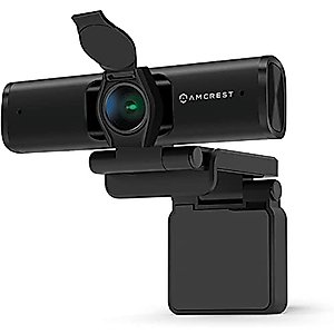 Amcrest 4K Webcam w/Microphone & Privacy Cover, Web Cam USB Camera, Computer HD Streaming Webcam for PC Desktop & Laptop w/Mic, Wide Angle Lens & Large Sensor for Superior Low Light (AWC897)