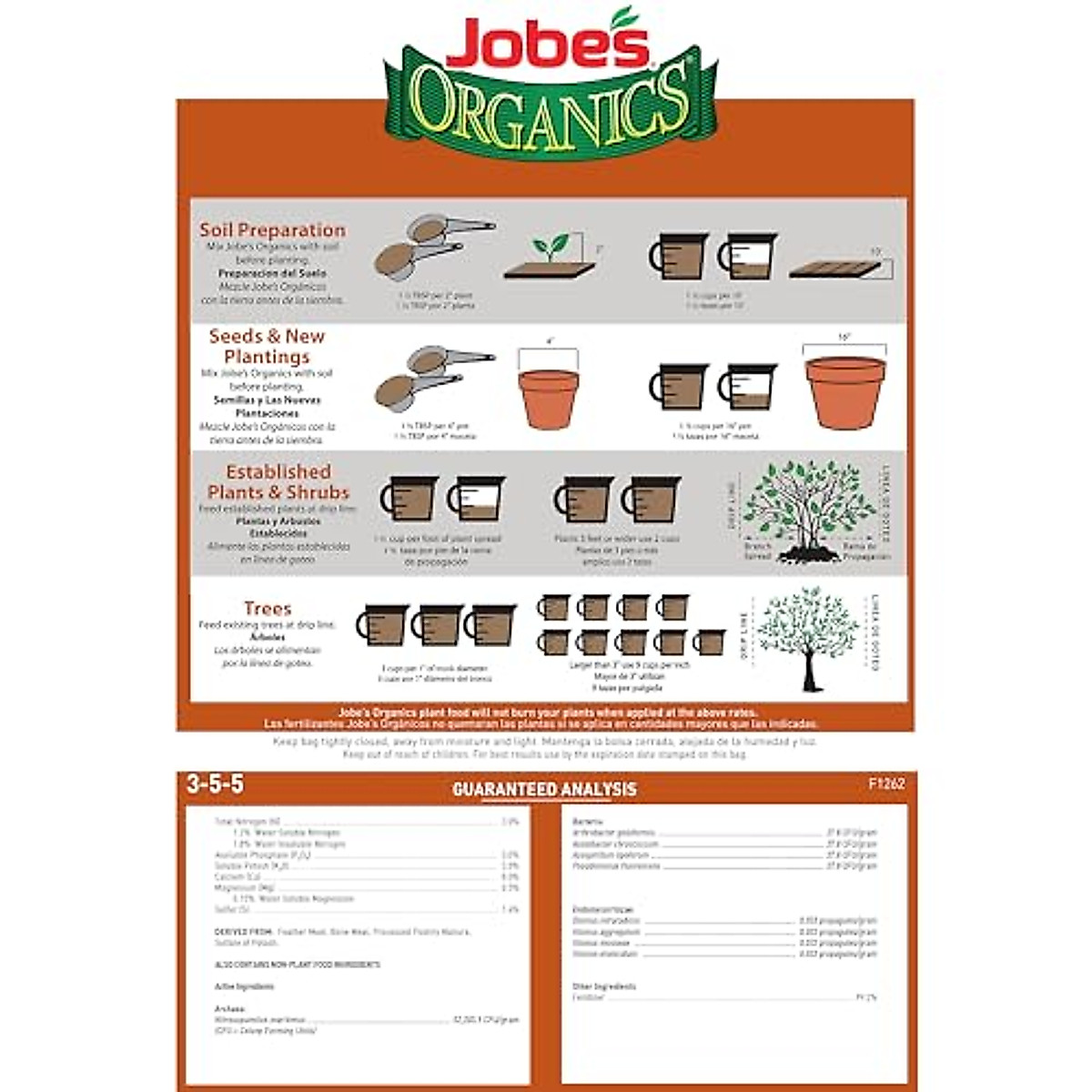 Jobe’s Organics Granular Garden Fertilizer, Easy Plant Care Fertilizer for Fruit and Nut Plants and Trees, 4 lbs Bag