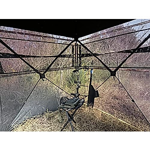 XProudeer Hunting Blind See Through Ground Blinds with 270 Degree,2-3 Person Pop Up Hunting Blinds with Chair,Camouflage Hunting Tent for Deer & Turkey Hunting,Hunting Gear and Hunting Accessories