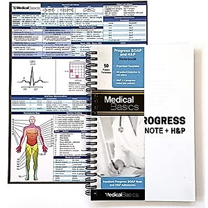 Progress & H&P + 4 Day SOAP Notebook - Progress Note + Medical History and Physical notebook, 50 templates with perforations