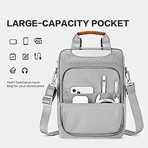 NIDOO Tablet Shoulder Bag for 10.2" iPad 9 / 10.5" 11" iPad Pro / 10.5" 10.9" iPad Air, Laptop Sleeve Messenger for 10.5" Surface Go 3 / 10.8" Surface 3 / 11.5" Tab P11 Pro, 10"-11" Tablet Carry Case
