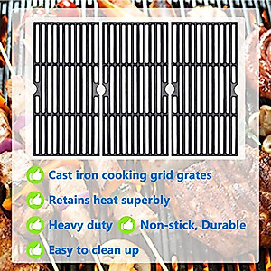 GasSaf Grill Grates Replacement for Backyard GBC1255W, GBC1460W, BC1461W, Uniflame GBC1059WB, GBC1143W-C, Better Homes & Garden GBC1362W, GBC1562W and Other Grills (16 1/4 X 29 5/8")(Set of 3-Pack)