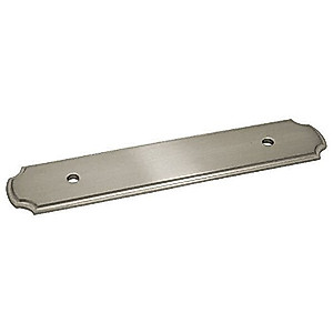 10 Pack - Cosmas B-112-96SN Satin Nickel Cabinet Hardware Handle Pull Backplate/Back Plate - 3-3/4" Inch (96mm) Hole Centers