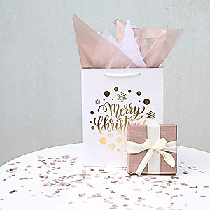 UNIQOOO 40 Sheets 20X26" Large Premium Metallic Tissue Gift Wrap Paper Bulk Rose Gold, Great for Gift Bag, Recyclable Gift Wrapping Accessory, Perfect for Wedding, Party, Art Craft Idea