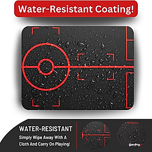 The Gaming Mat Company 2 Player Compatible Pokemon Playmat for Pokemon Cards - 28" x 18" x 0.16" Black & Red Battle Mat Stadium Board for Pokemon TCG Playmat Game & Pokemon Mat Trading Card