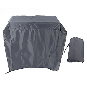 TITA-DONG Grill Griddle Cover, Heavy Duty Outdoor Mobile Dining Car Cover, Waterproof UV Proof Gas Grill Cover 420D Silver Coated Oxford Cloth BBQ Grill Shade, Patio Bar Cart Cover for Outdoor (Grey)