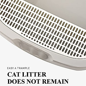 HONGFEISHANGMAO Cat Box Pet Toilet Cat Bedpans Cat Dog Tray Sandbox Home Plastic Anti Splash Bedpan Cats Litter Box Cat Dog Clean Toilet Supplies Cat Furniture (Color : Pink, Size : 31.2x13.7x44.3CM)