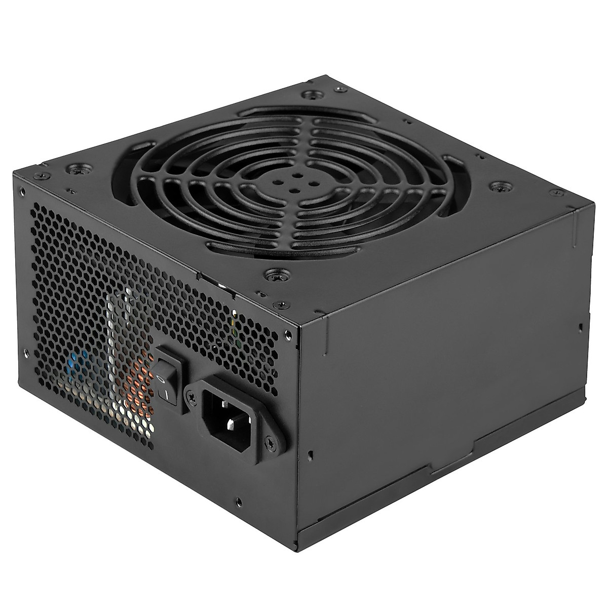 SilverStone Tek 550W 80 Plus Gold Fixed Cable Power Supply with Flat Black Cables and Quiet Fan Curve SST-ET550-G