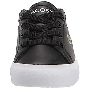 Lacoste Unisex-Child Powercourt Sneaker, Black/White, 8 Toddler