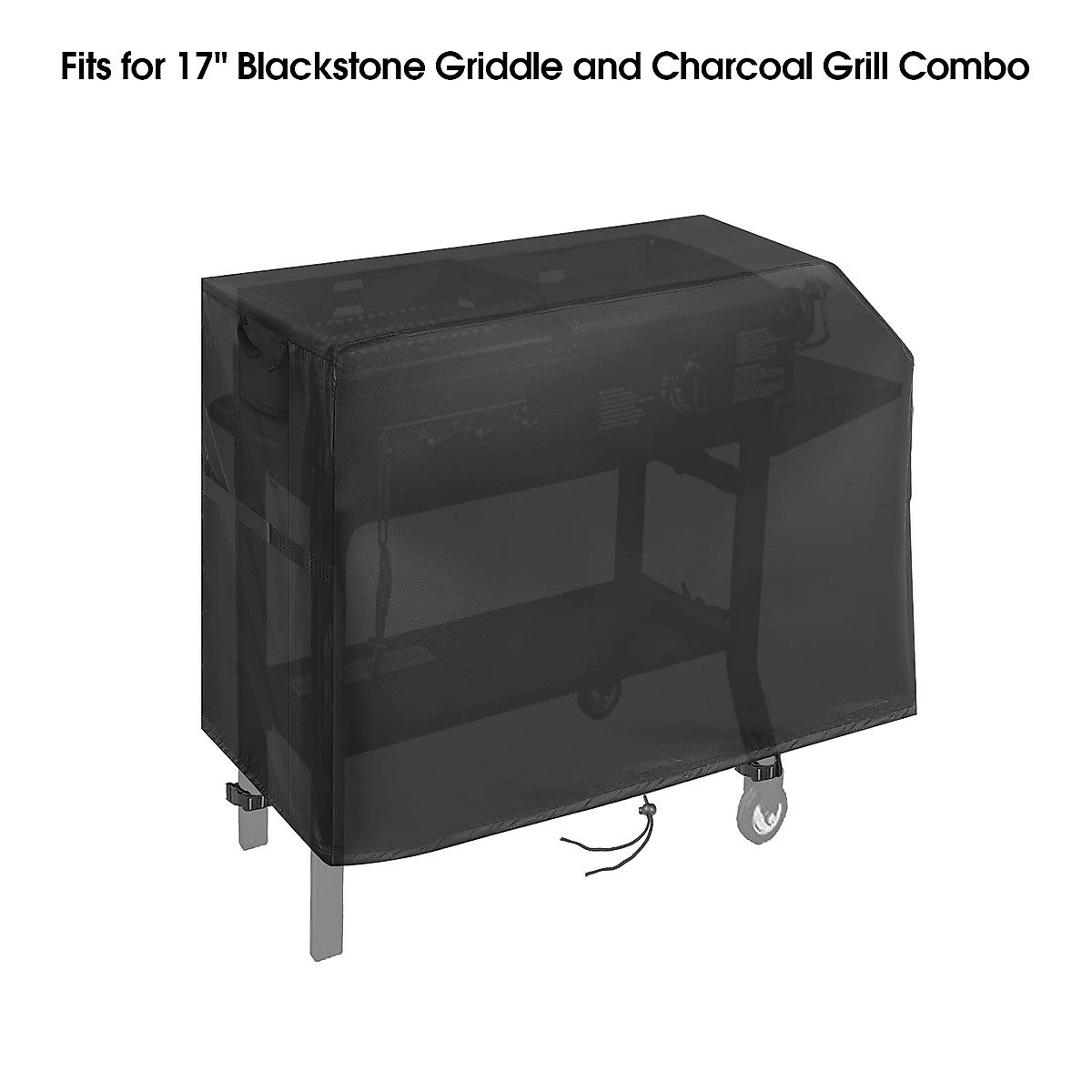 Jungda Grill Cover for Blackstone Duo Model 1819 17 Inch Griddle and Charcoal Grill Combo