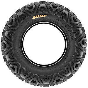 Set of 4 SunF Power.I ATV UTV all-terrain Tires 25x8-12 Front & 25x10-12 Rear, 6 PR, Tubeless A033