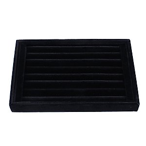 Lders For Jewelry,Jewellery Black Felt Foam,Ring Holders Strips,Black Velvet Jewelry Tray,Boite A Bague Ring Jewellery Display Storage Box Tray Case Organiser For Tie Clip Earrings