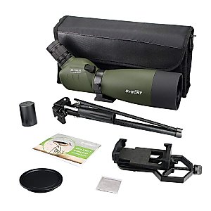 SVBONY SV14 Spotting Scope with Tripod Phone Adapter,25-75x70mm Spotting Scopes,Waterproof Spotter Scope,High Definition Sporting Scope,Scope for Bird Watching Shooting Range Scope