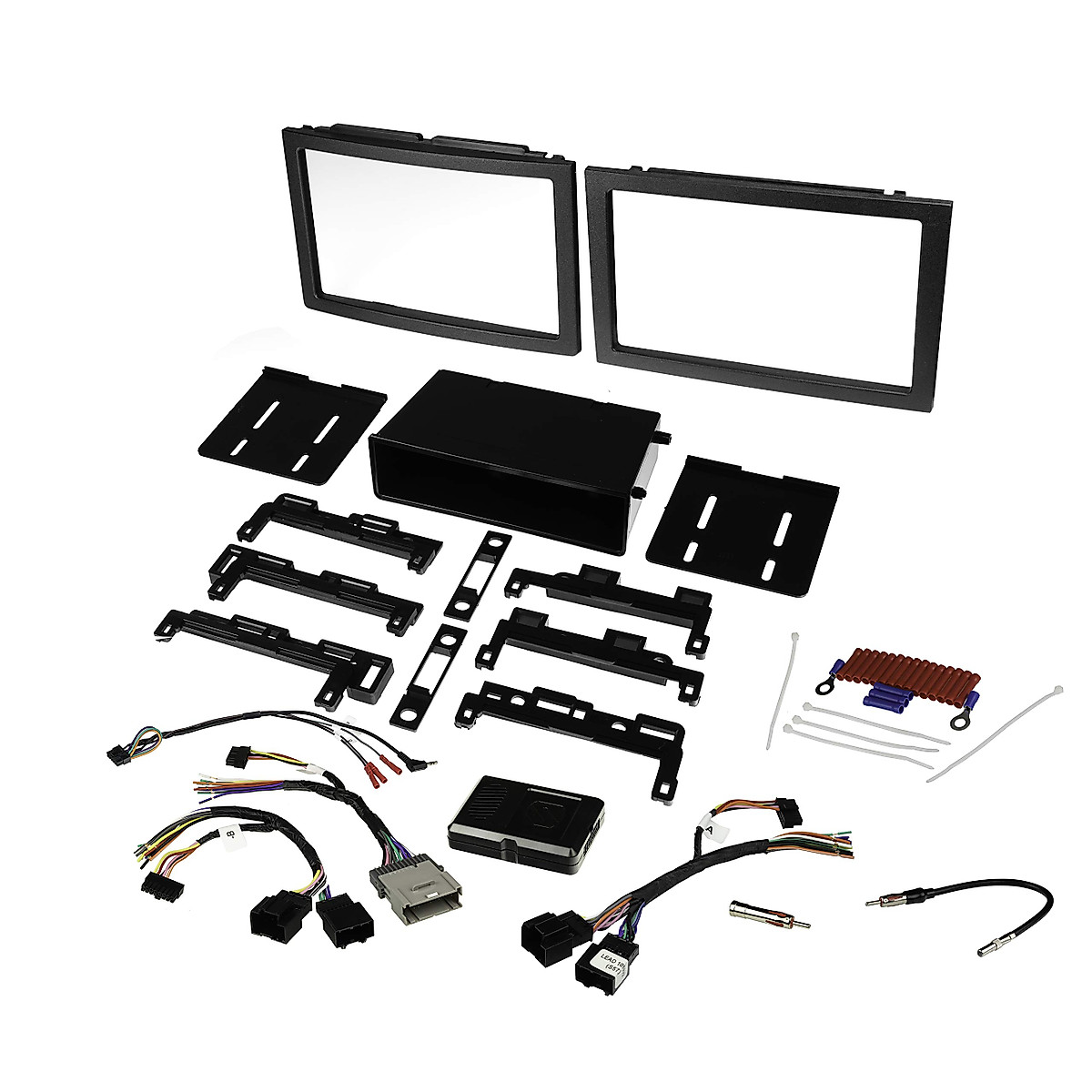 Scosche GM0516DDCS Double DIN Radio Install Dash Kit Compatible with Select 2004-21 Buick, Chevrolet, GMC, Hummer, Pontiac, Saturn and Suzuki Vehicles - Complete Car Stereo Installation Interface Kit