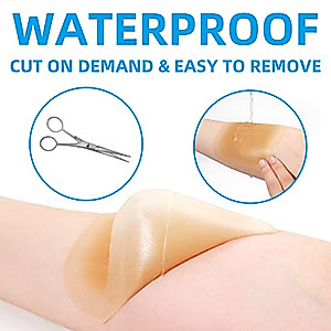 Dr. Med Hydrocolloid Wound Dressing 4"x4"-10 Pack/Box, Waterproof Adhesive Bordered Bandage, for Light Exudate, Abrasions, Pressure Ulcer, Bed Sore, Superficial Wound Care