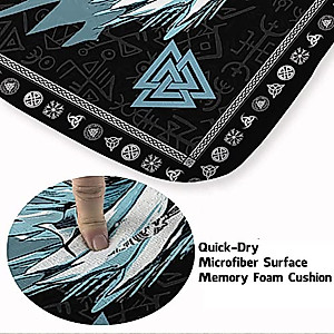 Area Rug-Viking Warrior Rug TQN920R, 5x8 ft. Fluffy Carpets for Bedroom Shaggy Floor Modern Rug Home Decor Mats