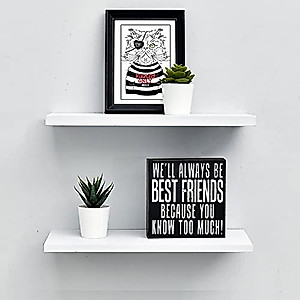 Set of 3 Floating Wall Shelves,Wall Display Decoration Shelves,Home Decor Shelves for Bathroom, Bedroom,Living Room,Kitchen, Office