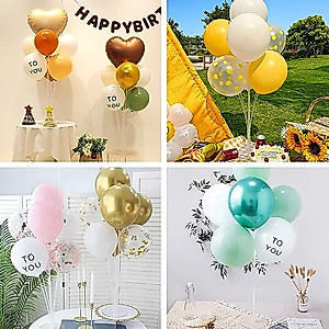 RUBFAC 6 Sets of Balloon Stand Kits, Upgraded 28" Height Clear Table Balloon Centerpiece Stand for Table Floor Birthday Party Wedding Festival Baby Shower Balloons Decorations