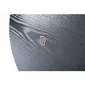 Islandoffer ash Wood Round Black Tray Tea Cake Tray Japanese Style (1pc)