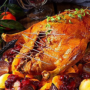 DGBRSM 6pcs Stainless Steel Poultry Cooking Needles for Securing Stuffed Turkey, Chicken, Roasts and Rolled Meats Supplies