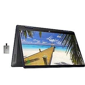 2022 HP Pavilion x360 2-in-1 14" FHD Touchscreen Laptop, Intel 12th Gen i3-1215U, 8GB RAM, 2TB PCIe SSD, Intel Iris Xe Graphics, HD Camera, Amazon Alexa, Windows 11 S, Space Blue, 32GB USB Card