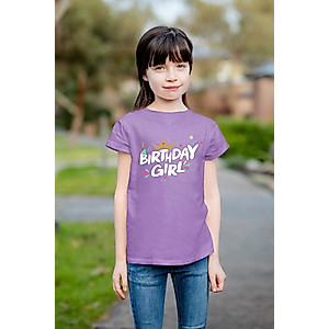 Birthday Girl Shirt Crown 1st First 2nd Two 3rd 4th 5th Toddler Birthday Outfit (Purple, 7 Years)