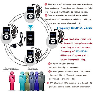 EXMAX® ATG-100T 195MHz Wireless Tour Guide Monitoring Voice Audio Transmission System+Aluminium Charging Case for Teaching Tour Guides Conference Church Museum(1 Transmitters and 30 Receivers)