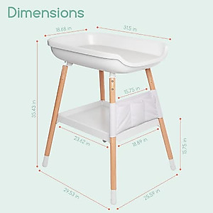 Children of Design Deluxe Diaper Changing Table - Portable Baby Changing Station & Organizer, Nursery Furnitue Tables with Storage Shelf and Changing Pad Included