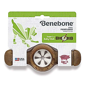 Benebone Pawplexer Interactive Treat Dispensing Tough Dog Puzzle Chew Toy, Made in USA, Small, Real Bacon Flavor