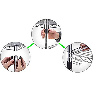 Regal Altair 24" Deep x 24" Wide x 74" High 4 Tier Chrome Wire Shelving Kit | NSF Commercial Storage Rack Unit