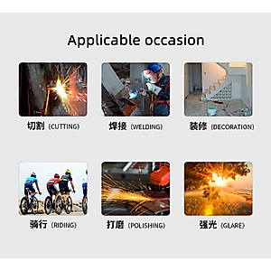 IR 5.0 Welding Safety Glasses, Anti Fog Lens Safety Eyewear Goggles, Adjustable Frames, Scratch-Resistant, Torch Brazing Welding Cutting Soldering Goggles, Helmet, Mask, UV Protection