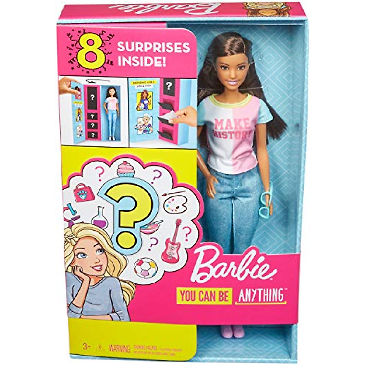 ​Barbie Doll with 2 Career Looks that Feature 8 Clothing and Accessory Surprises to Discover with Unboxing, Gift for 3 to 7 Year Olds