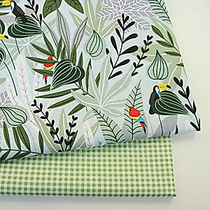 6 Pieces Cotton Fabric Squares Quilting Sewing Floral Pattern Precut Patchwork Fabric for Craft DIY Handicraft 15 x20"