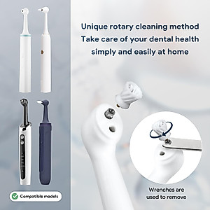 6 Tooth Polisher Replacement Brush Heads，Replacement Heads for Tooth Polisher,Teeth Tartar Remover Accessories,6 Varied Brush Heads Replacement Heads Kit