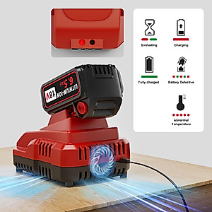 Komifolen 2 Pack 18V 6.5Ah Battery and 1 Set 18Volt Charger Compaitble with Milwaukee m18 Batteries 48-11-1820 48-11-1830 48-1840 48-11-1850