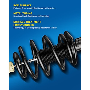 PHILTOP Front Struts Shock for CR-V 2007 2008 2009 2010 2011 2012 2013 2014, Shock Absorber 272492+272491, Struts with Coil Spring SAA091 2 Pcs
