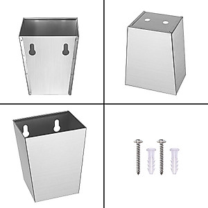 Jumiok Stainless Steel Bottle Cap Catcher Wall Mounted Beer Cap Collector Narrow with Drain Holes (Brushed Silver)