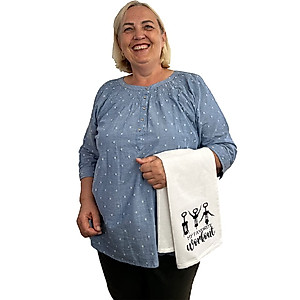 PLACE4PRINT Handmade Funny Kitchen Towel – My favorite workout, 16x28 Inch Perfect for Housewarming-Christmas-Birthday Gift | 100% premium cotton