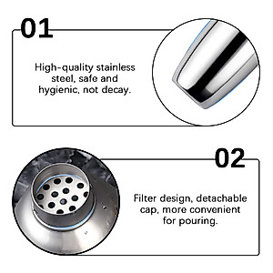 3PCS Cocktail Shaker Bar Tool Set, 24oz Bar Shaker with Measuring Jigger and Mixing Spoon, Stainless Steel Rustproof Drink Mixer for Cocktail