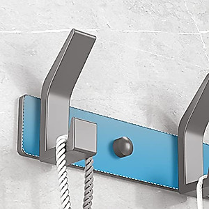 Sharunec Hook Hanger Metal Hooks for Hanging Coats Towels Hats Clothes, Suitable for Bedroom, Kitchen, Bathroom Etc, Wall Mounted,White,6 Hooks