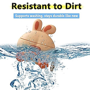 SKPY 3D Cartoon Rabbit Silicone Fashion Protective Case Cover Compatible with Sony WF-1000XM4 with Carabiner for Boys Girls Womens Mens Teens