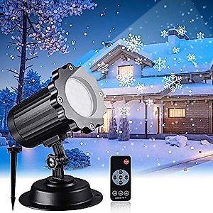 SOMKTN Snow Projector Lights-Snowfall Light Projector-Christmas Snowflake Show Projector-Waterproof Decorative Lighting Dynamic Snow Projector for Halloween, Holiday, Birthday, Wedding and Party