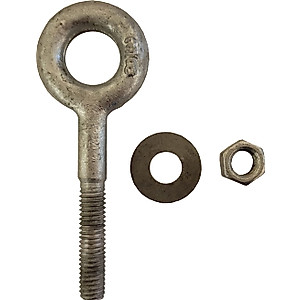 Eye Bolts 2.5" to 12" Drop Forged/Hot Dipped Galvanized Steel Eye Bolt Eyebolt (3/8" x 2.5" Eye Bolts, 1 pk. Eye Bolt)