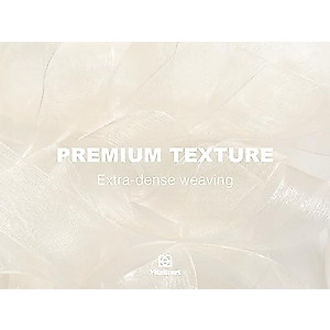 Vitalizart Ivory Cream Ribbon Organza Sheer Ribbon 1 inch x 30Yd in Total Handmade Eco-Friendly Fabric Ribbons for Gift Wrapping Christmas Tree Crafts Bows Wedding Invitations Wreaths Wrap