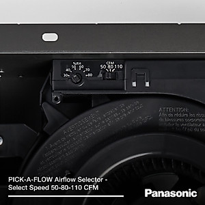 Panasonic FV-0511VFC1 WhisperFit DC Retrofit Ventilation Fan with Condensation Sensor, 50, 80 or 110 CFM, Quiet Energy Star Certified Energy-Saving Ceiling Mount Fan