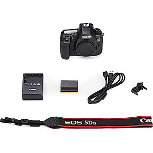 Canon EOS 5DS DSLR Camera (Body Only) 0581C002 - Pro Bundle with Sandisk Extreme 32GB SD, LED Light Kit, 12" Gripster, Gadget Bag, HDMI Cable and More